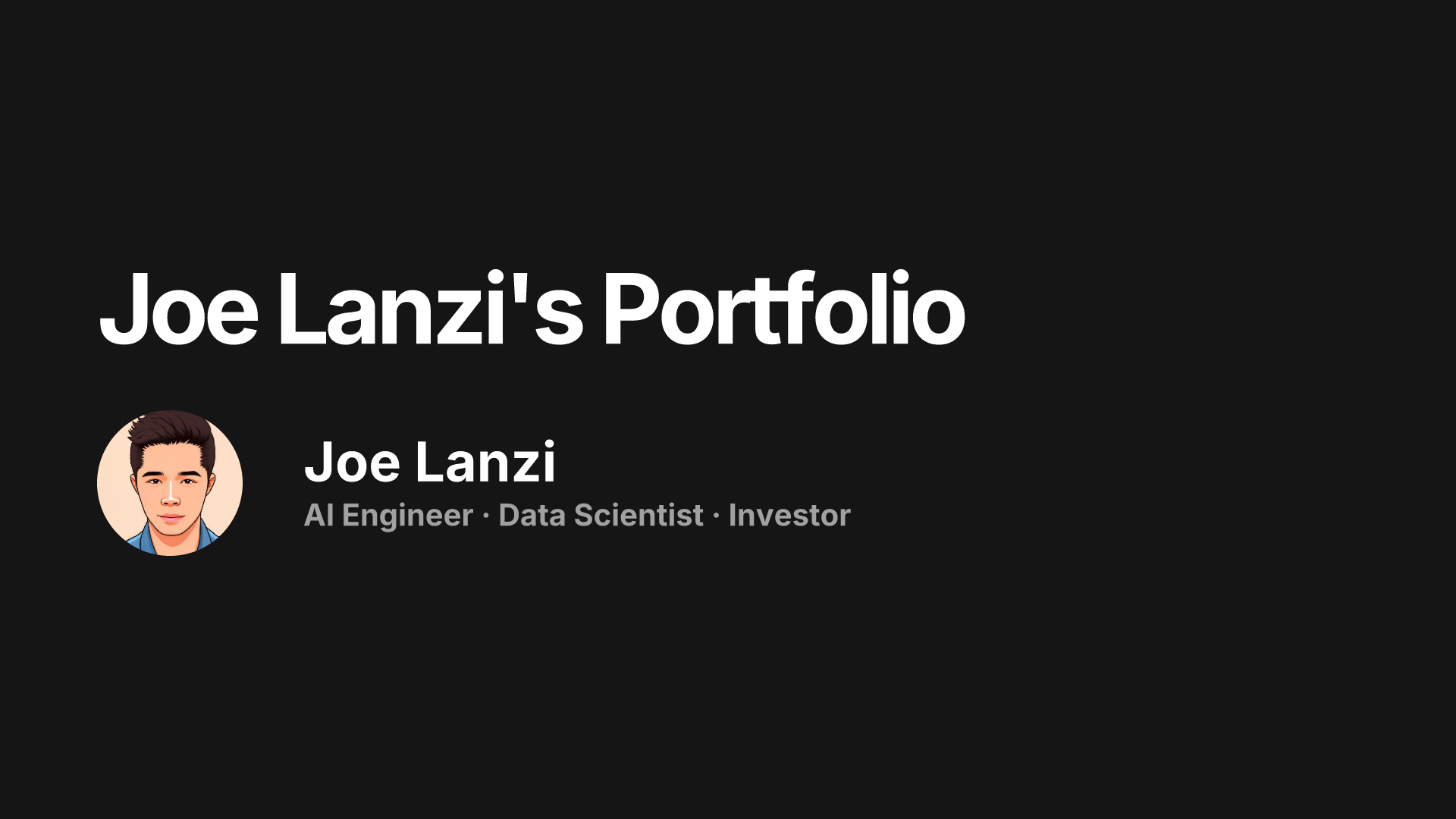 Joe Lanzi's Portfolio